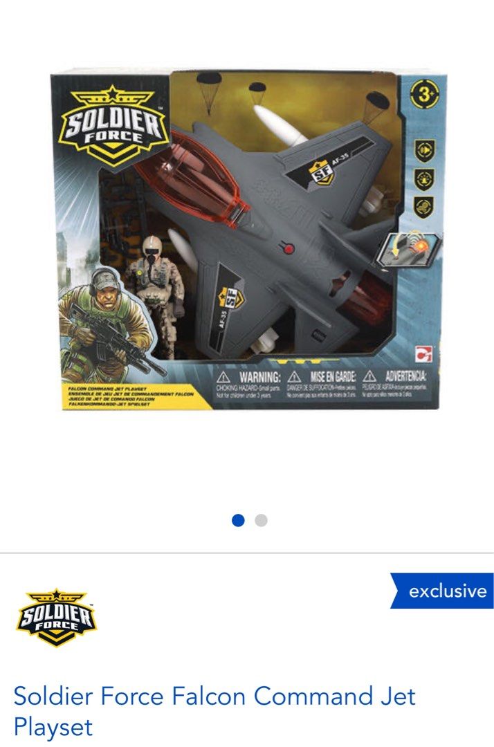 Soldier Force Falcon Command Jet Playset, Hobbies & Toys, Toys & Games ...
