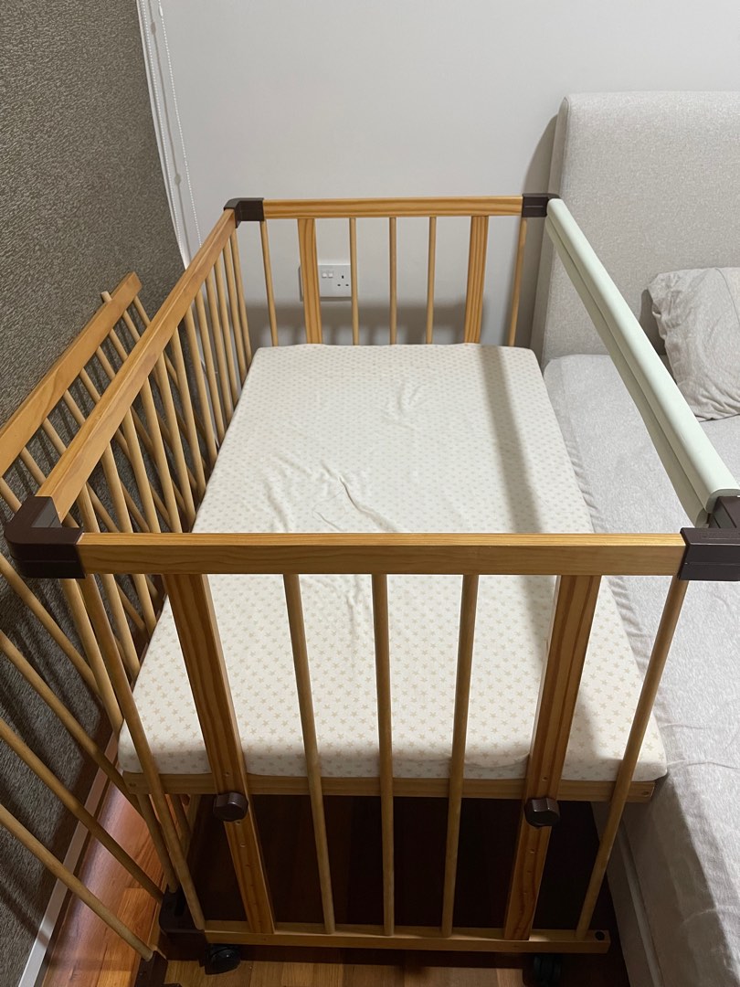 solid wood baby cot, Babies & Kids, Baby Nursery & Kids Furniture, Cots ...