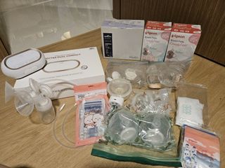 New Model | Spectra Breastpump 28mm Dual Compact | Full Set, Babies ...