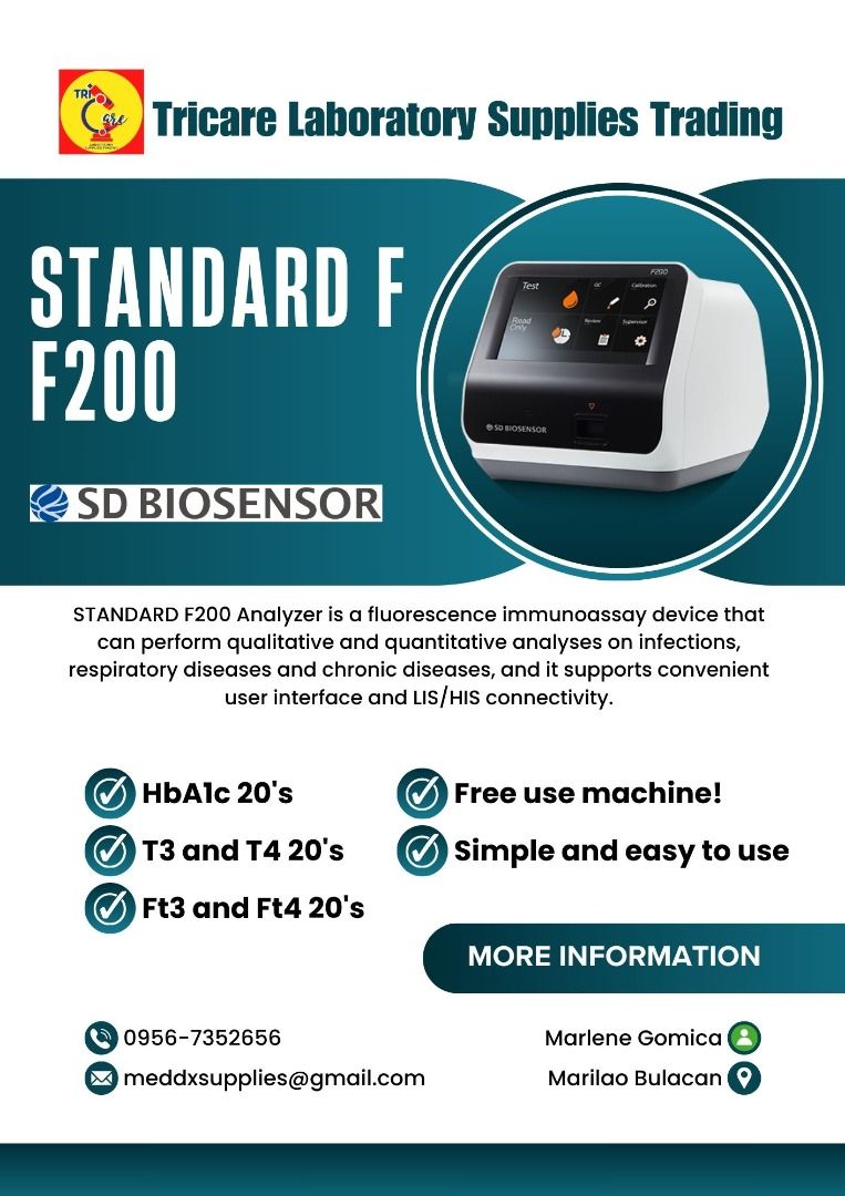 STANDARD F200 HBA1C ANALYZER, Health & Nutrition, Medical Supplies ...