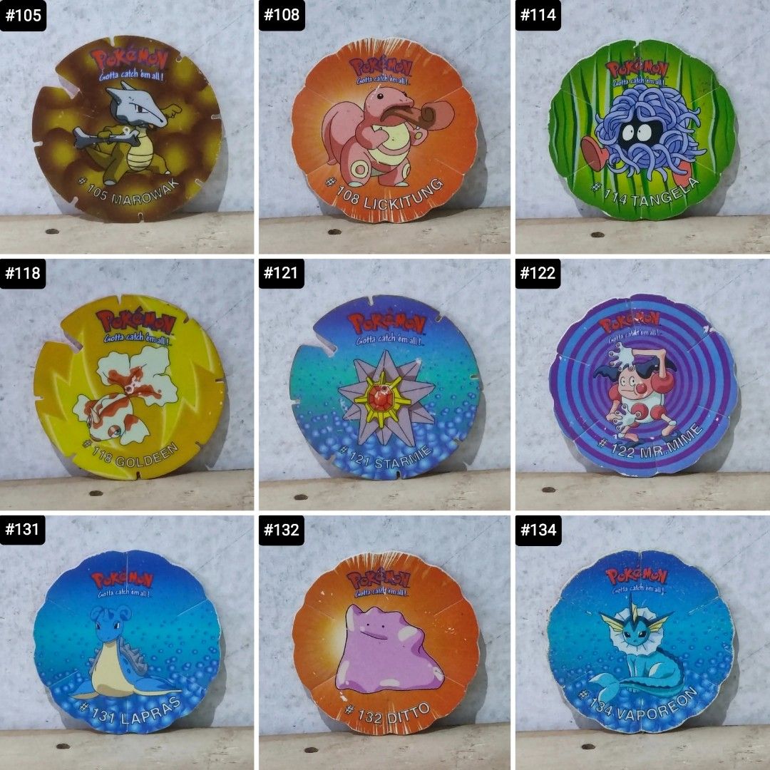 Tazos POKEMON Original Spin Smash Generasi I, Part. 5, Barang Yang ...