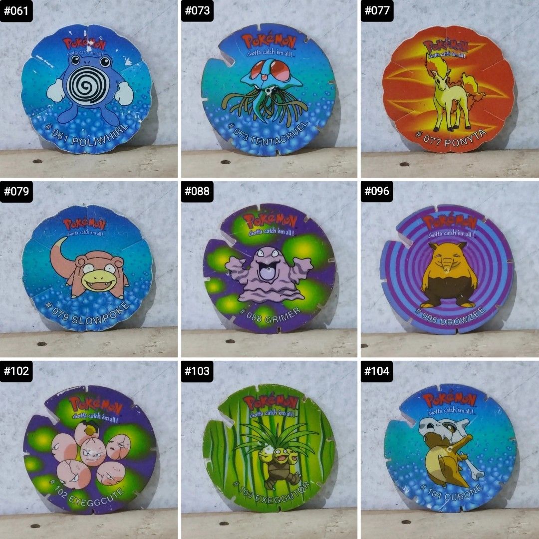 Tazos POKEMON Original Spin Smash Generasi I, Part. 5, Barang Yang ...