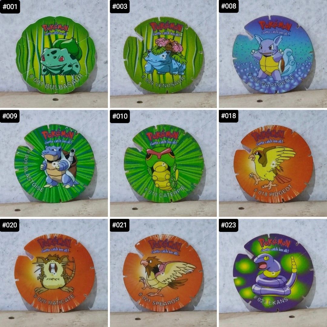Tazos POKEMON Original Spin Smash Generasi I, Part. 5, Barang Yang ...