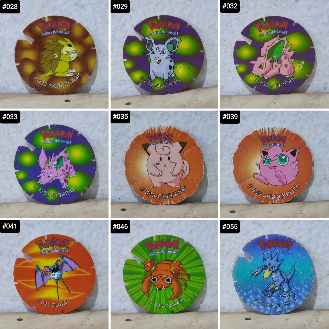 Tazos POKEMON Original Spin Smash Generasi I, Part. 5, Barang Yang ...