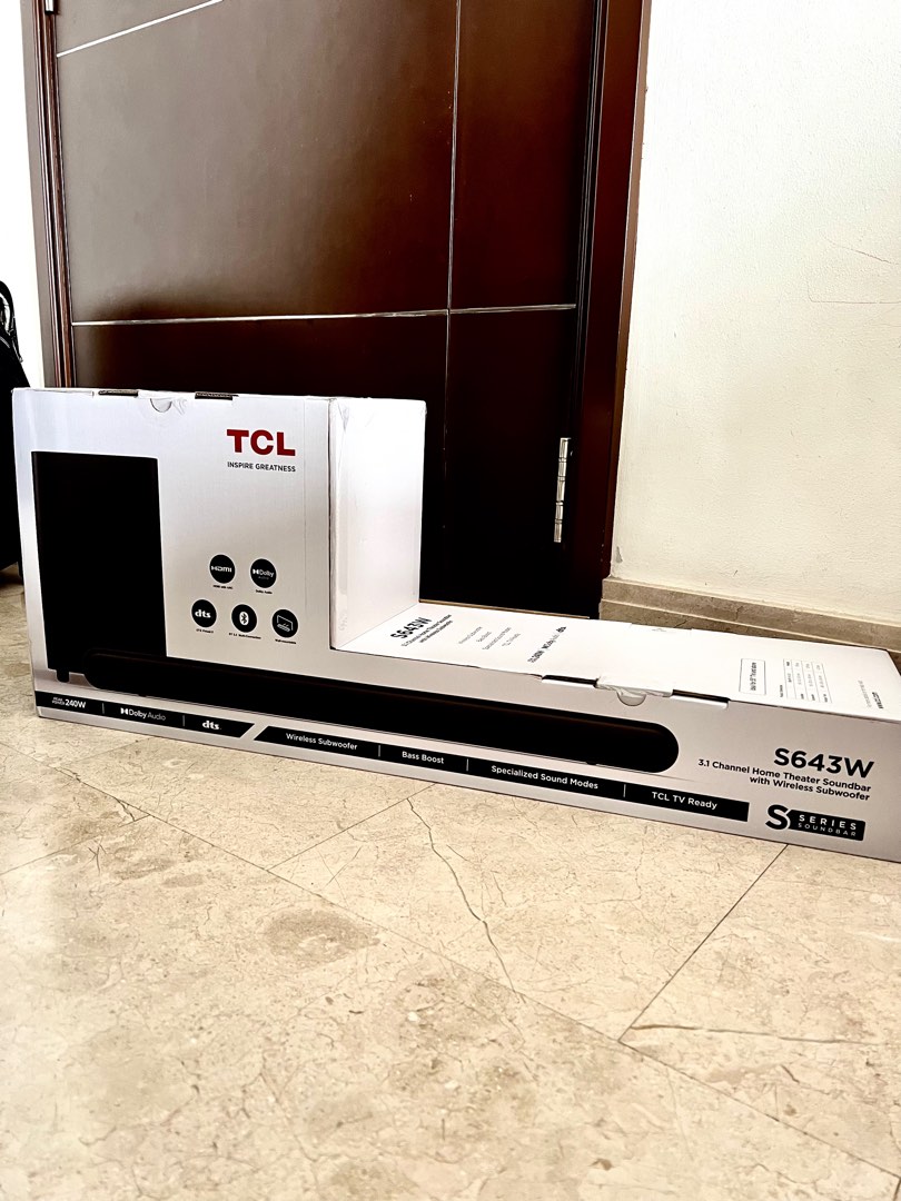 TCL S643W soundbar and subwoofer, Audio, Soundbars, Speakers ...