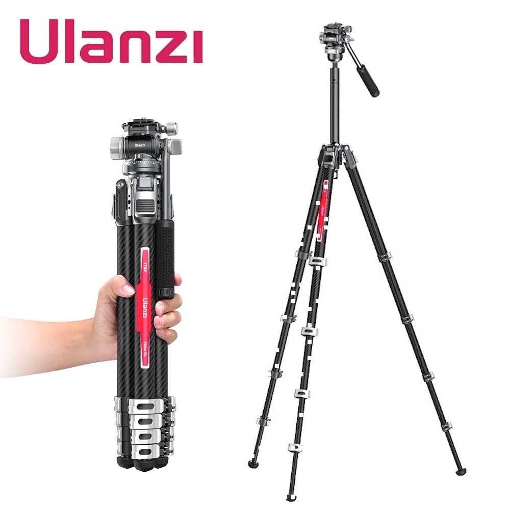 Ulanzi TT09 VideoGo Arca / Claw / F38 Carbon Fiber Travel Tripod Stick ...