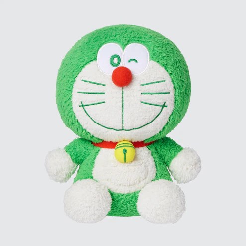 Uniqlo green Doraemon plushie, Hobbies & Toys, Toys & Games on Carousell