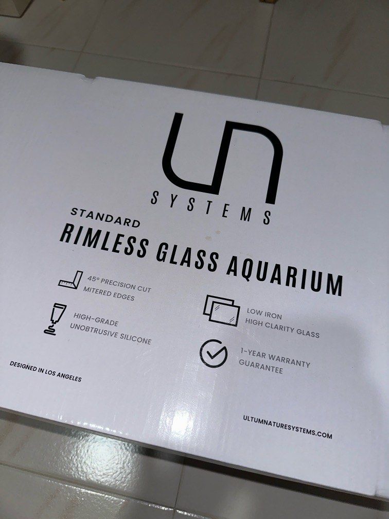 UNS 45S - 6 Gallon Ultra Clear Rimless Aquarium (Shallow), Pet Supplies ...