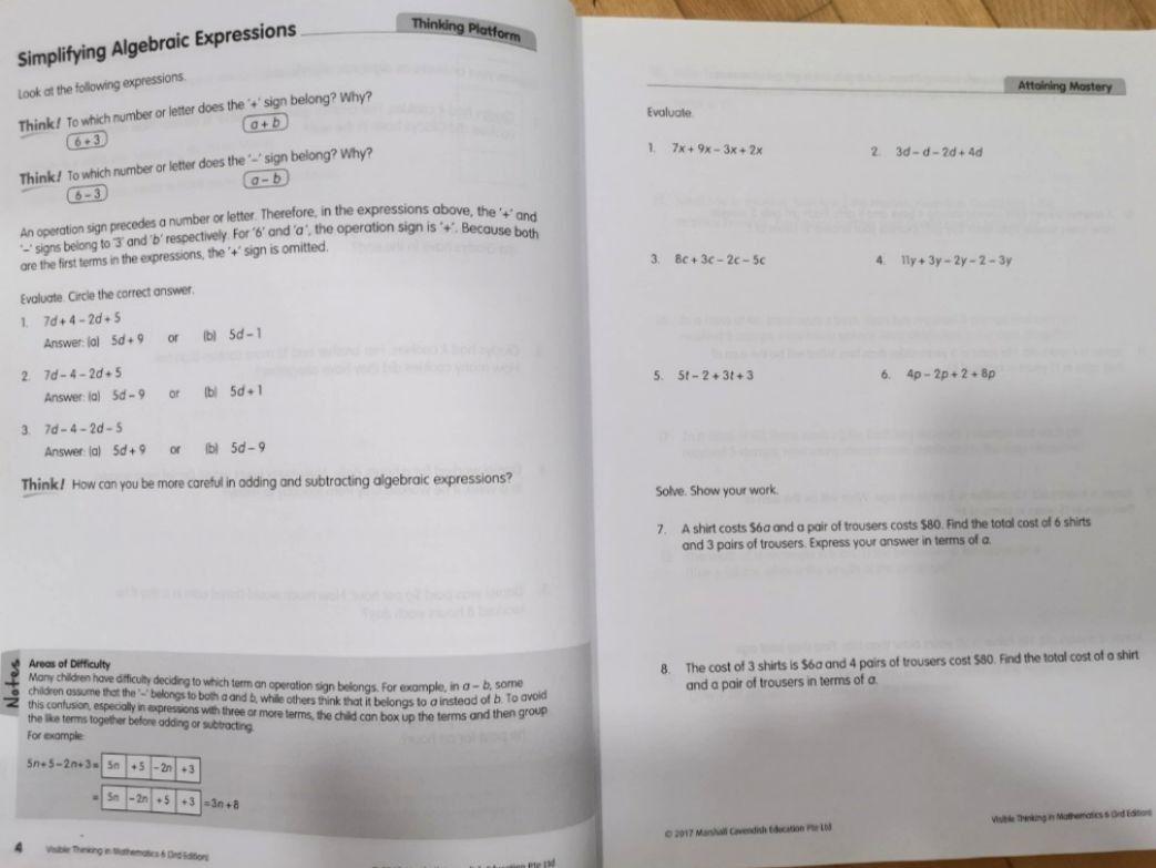 Visible Thinking in Maths Primary 6 P6 PSLE, Hobbies & Toys, Books ...