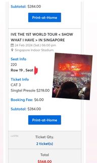IVE Concert Singapore 2024, Tickets & Vouchers, Event Tickets on Carousell