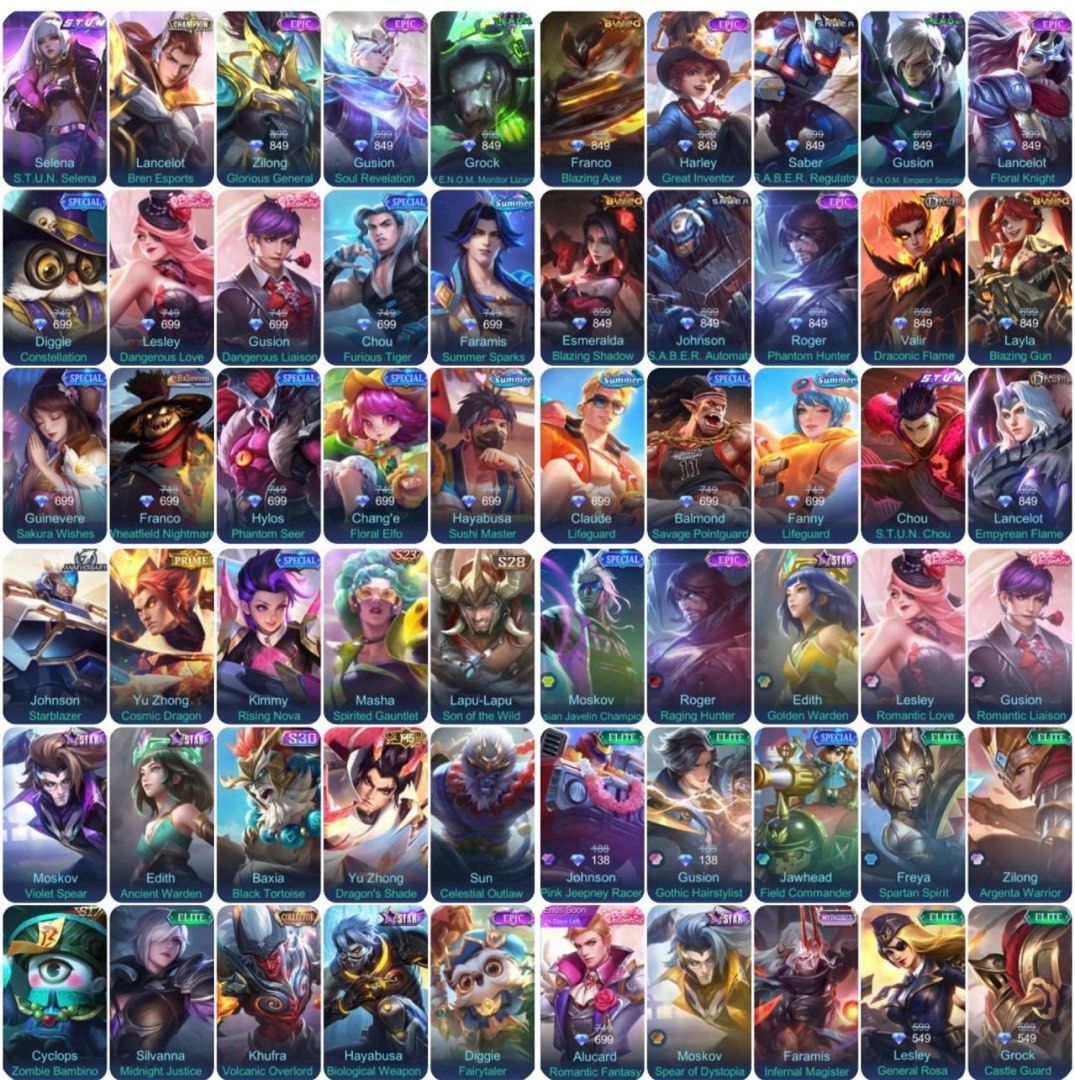 WTS 302 Skins mobile legends account (lesley and kufra collector ...