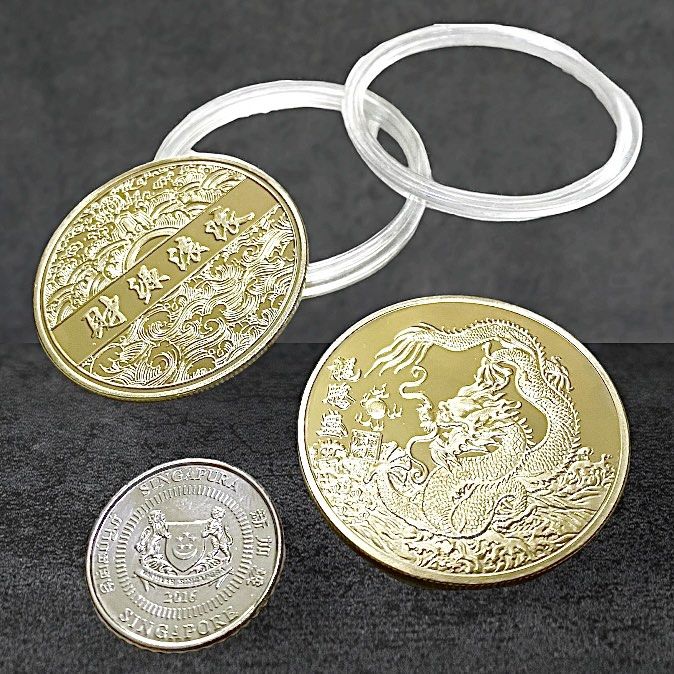 2024 CNY Dragon Gold Coin Angbao Chinese Nee Year Red Packet, Hobbies ...