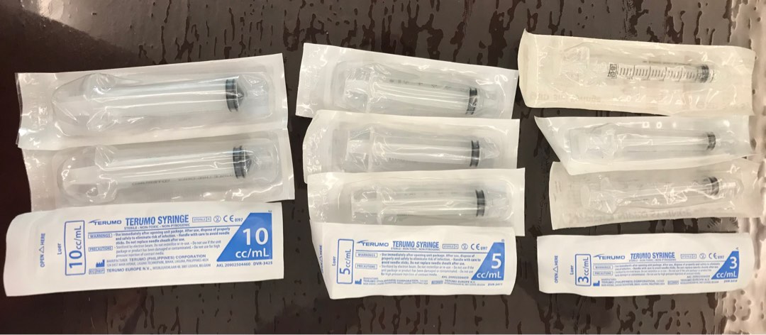 3 cc/mL, 5 cc/mL, 10 cc/mL syringes Fybogel orange , Health & Nutrition ...