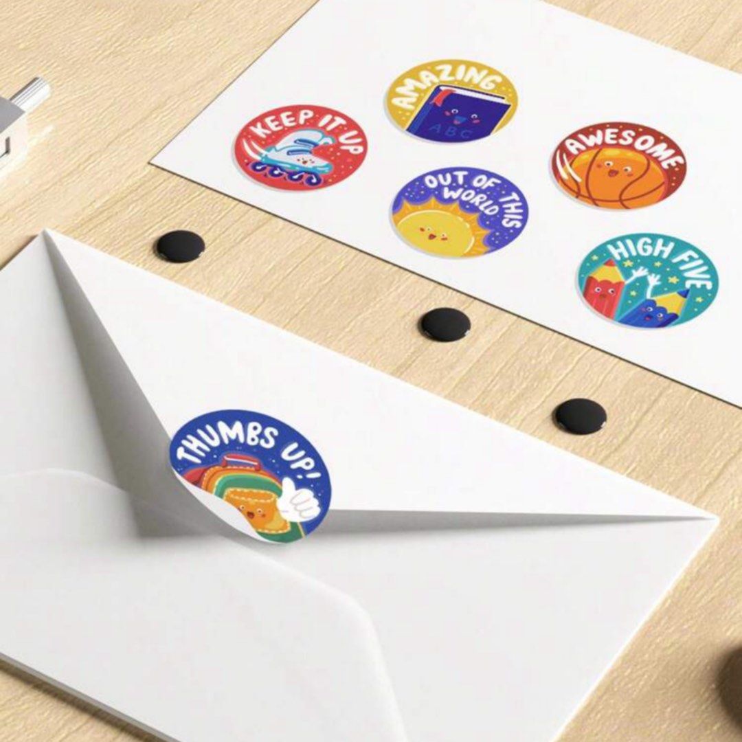 [$5 for 50pcs] 3.8cm Children Motivational Reward Sticker, Hobbies ...