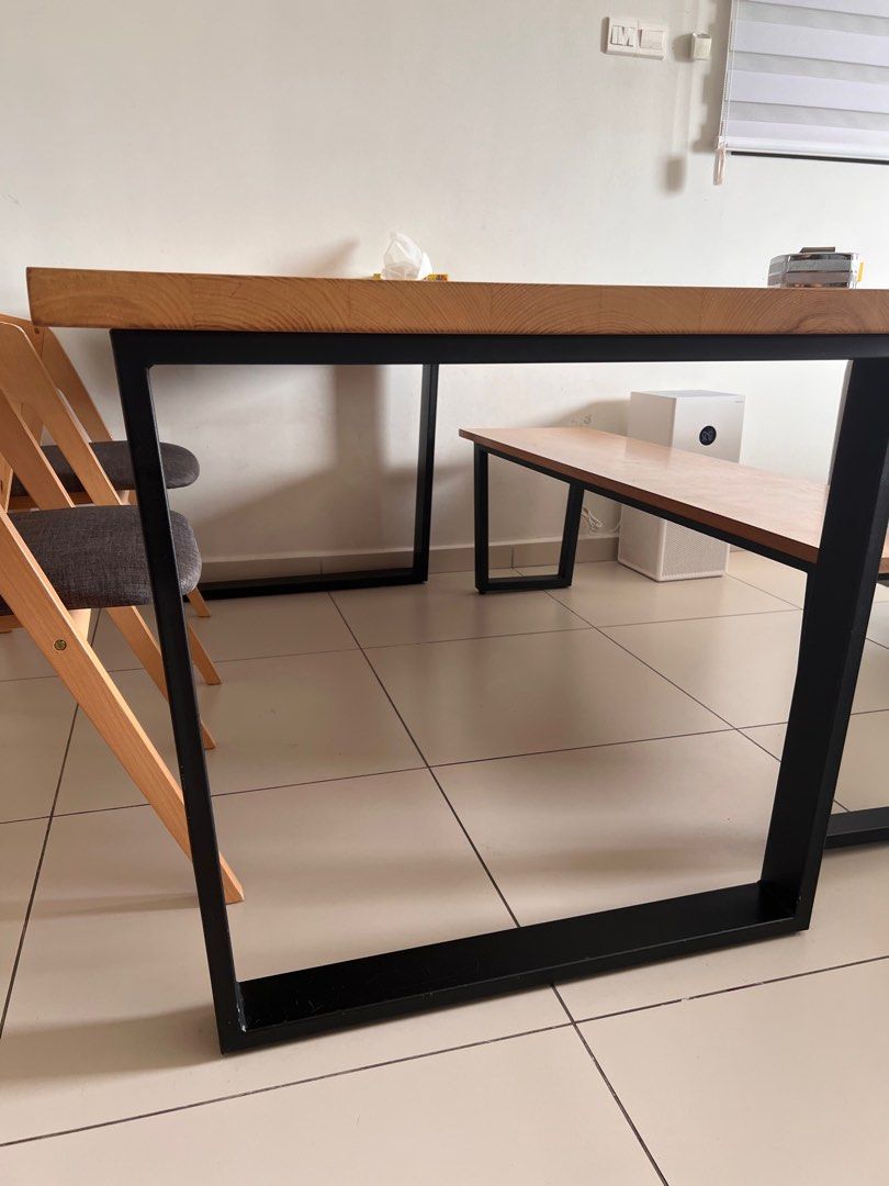 8pax Dining Table Solid Oak Wood, Furniture & Home Living, Furniture ...