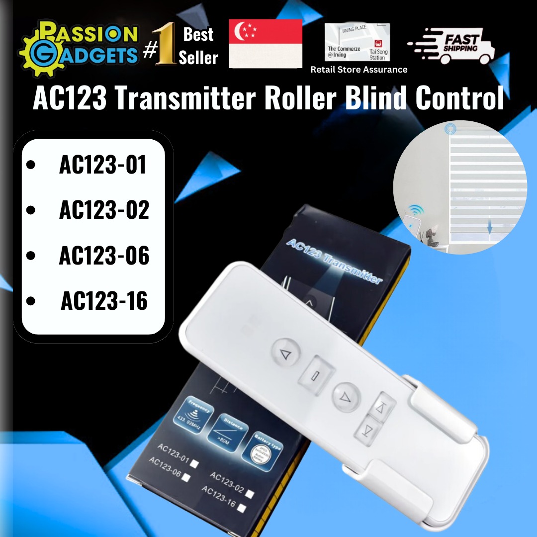AOK ZipBlind Remote Controller AC123-01 A-OK Wireless Control RF433.32 ...