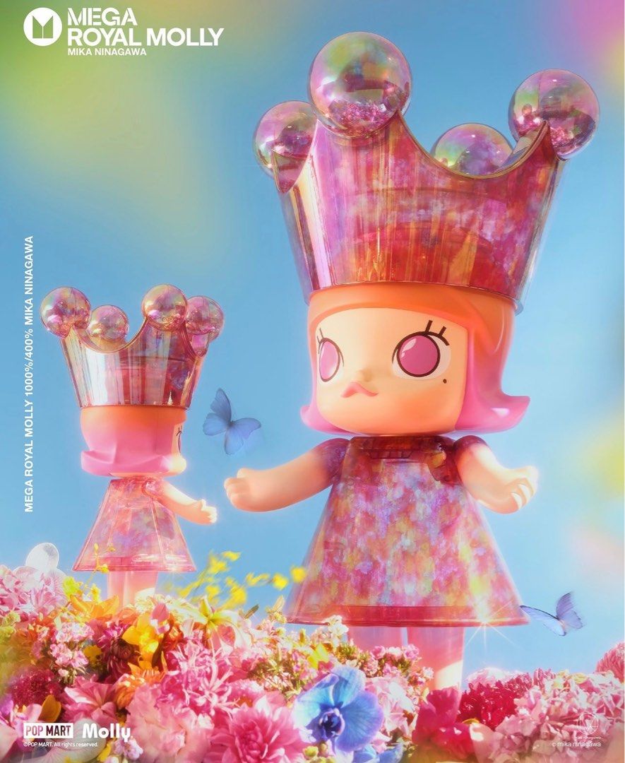 Authentic Popmart Royal Molly Mika Ninagawa 1000% or 400% figure ...
