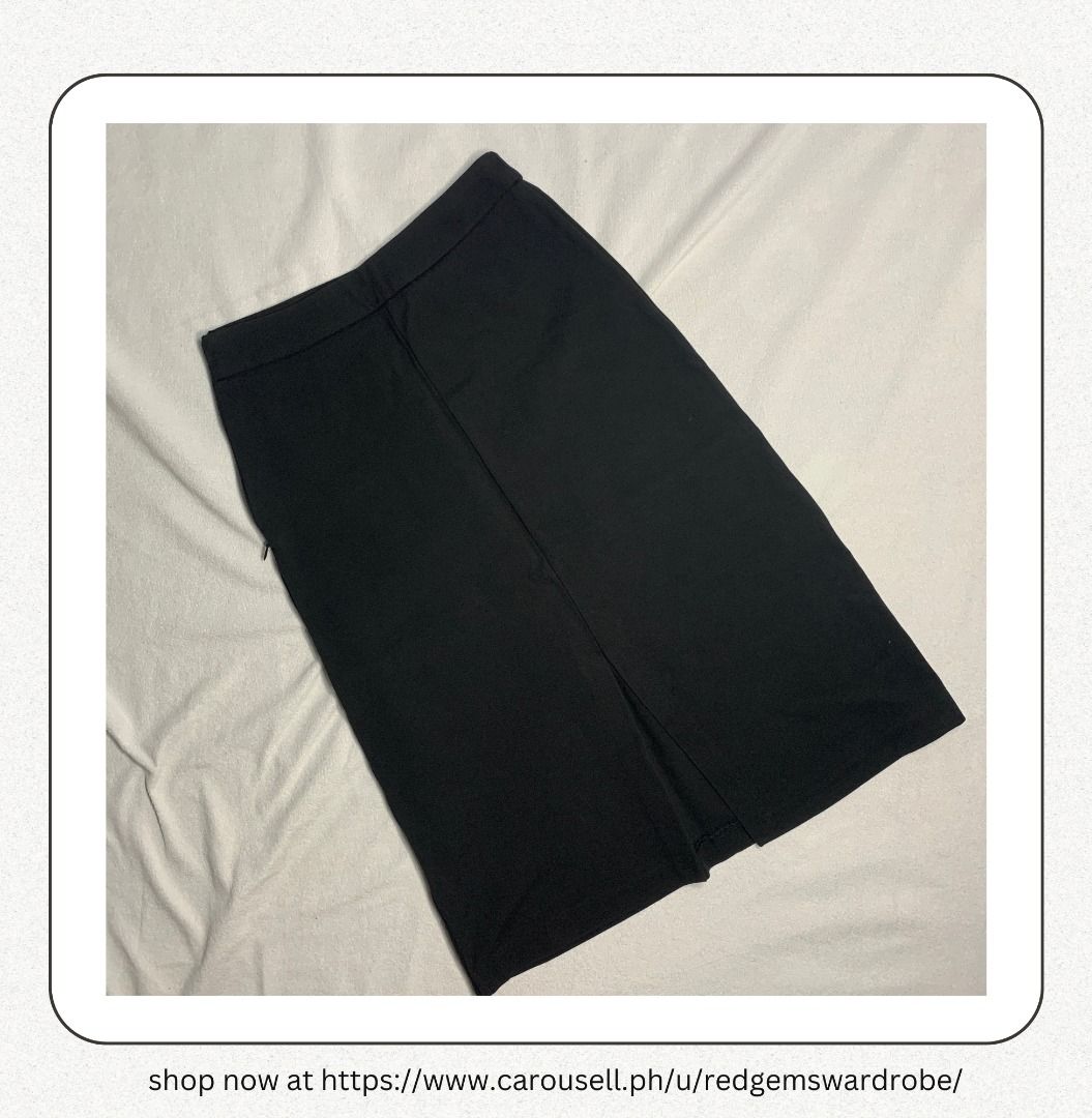 Bench | Black Midi Skirt with Back Slit | Small, Women's Fashion ...