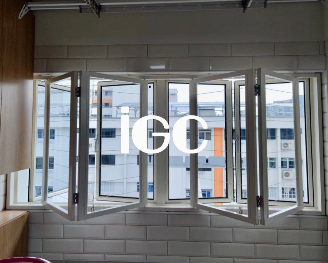 Bifold Type Invisible Grille, Home Services, Renovations, Aluminium ...