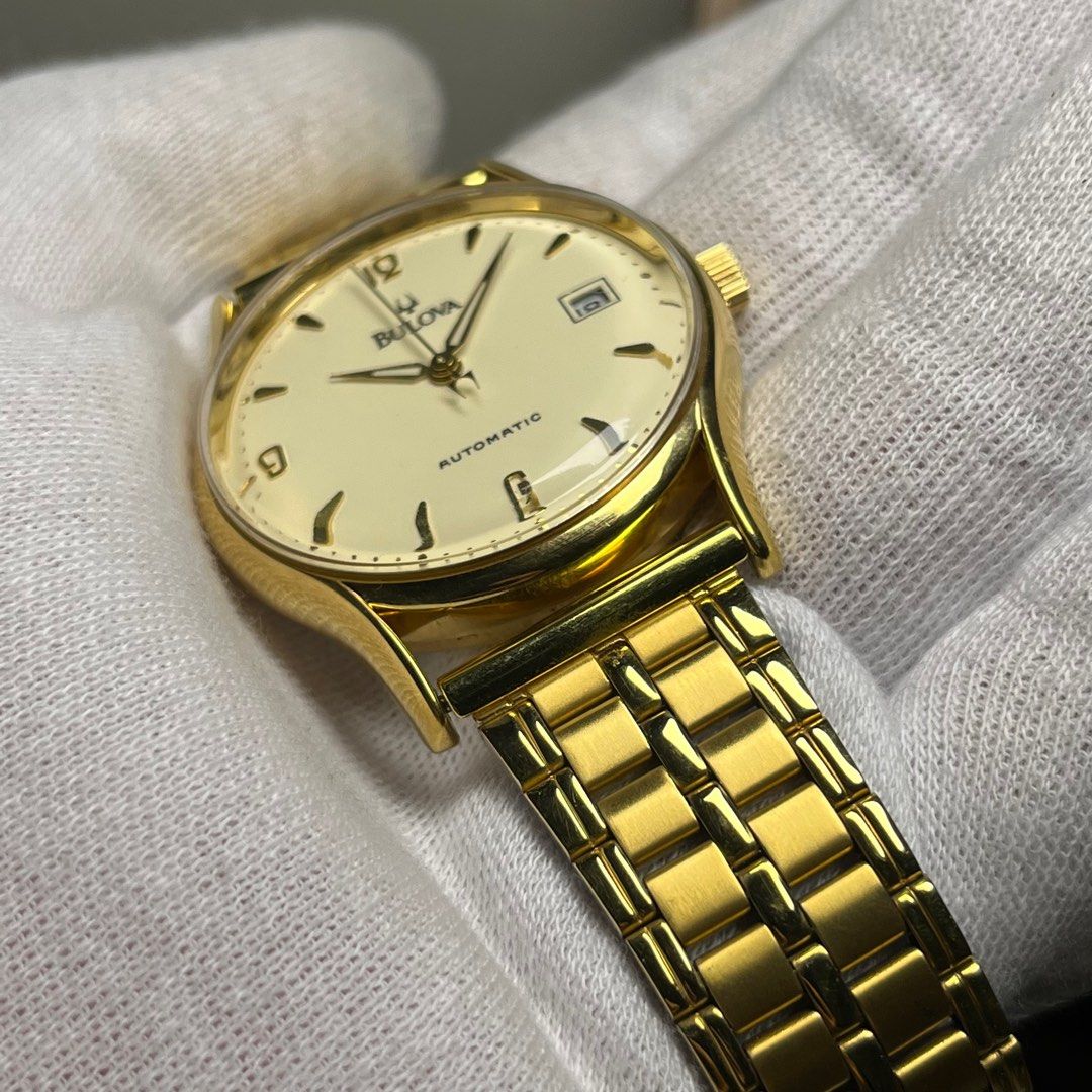 Bulova 46091 金色 自動上鏈機械錶, 他的時尚, 手錶及配件, 手錶在旋轉拍賣