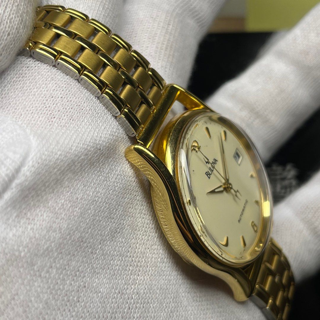 Bulova 46091 金色 自動上鏈機械錶, 他的時尚, 手錶及配件, 手錶在旋轉拍賣