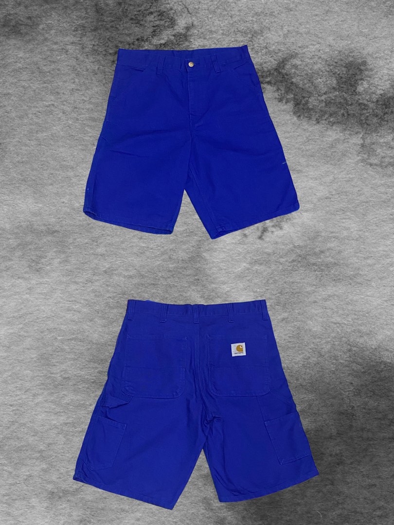 Carhartt Carpenter Jorts Royal Blue, Men's Fashion, Bottoms, Shorts on ...