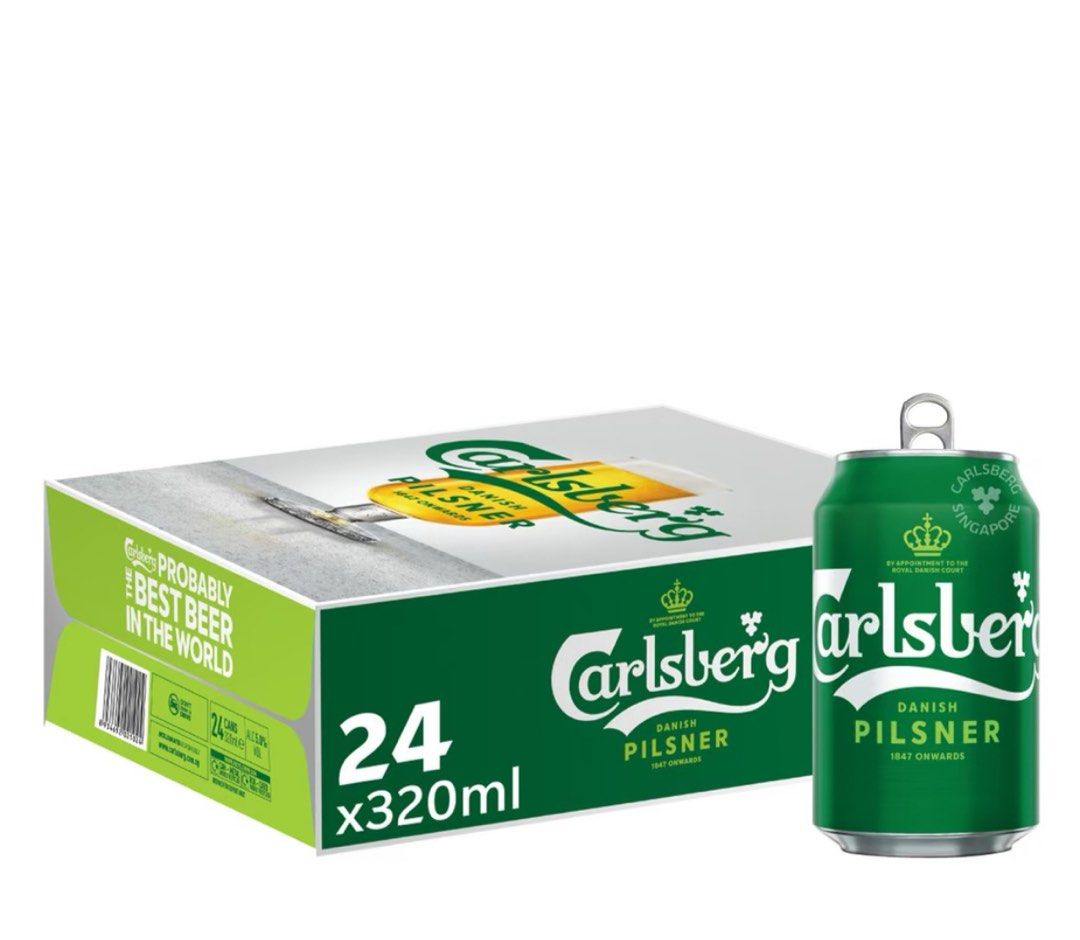 Carlsberg Danish Pilsner Beer 24s x 320ml, Food & Drinks, Other Food ...