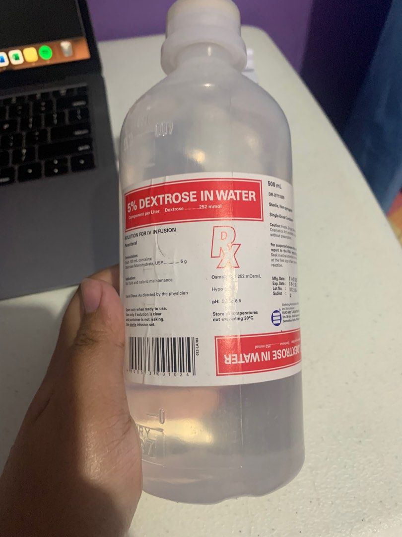D5W 5% Dextrose in Water 500 ml, Health & Nutrition, Medical Supplies ...