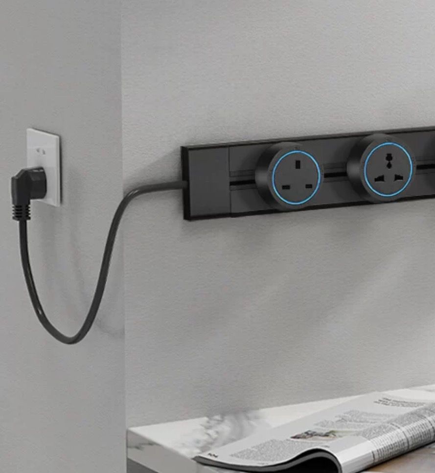 Electrical socket track power line power track with led light, TV ...