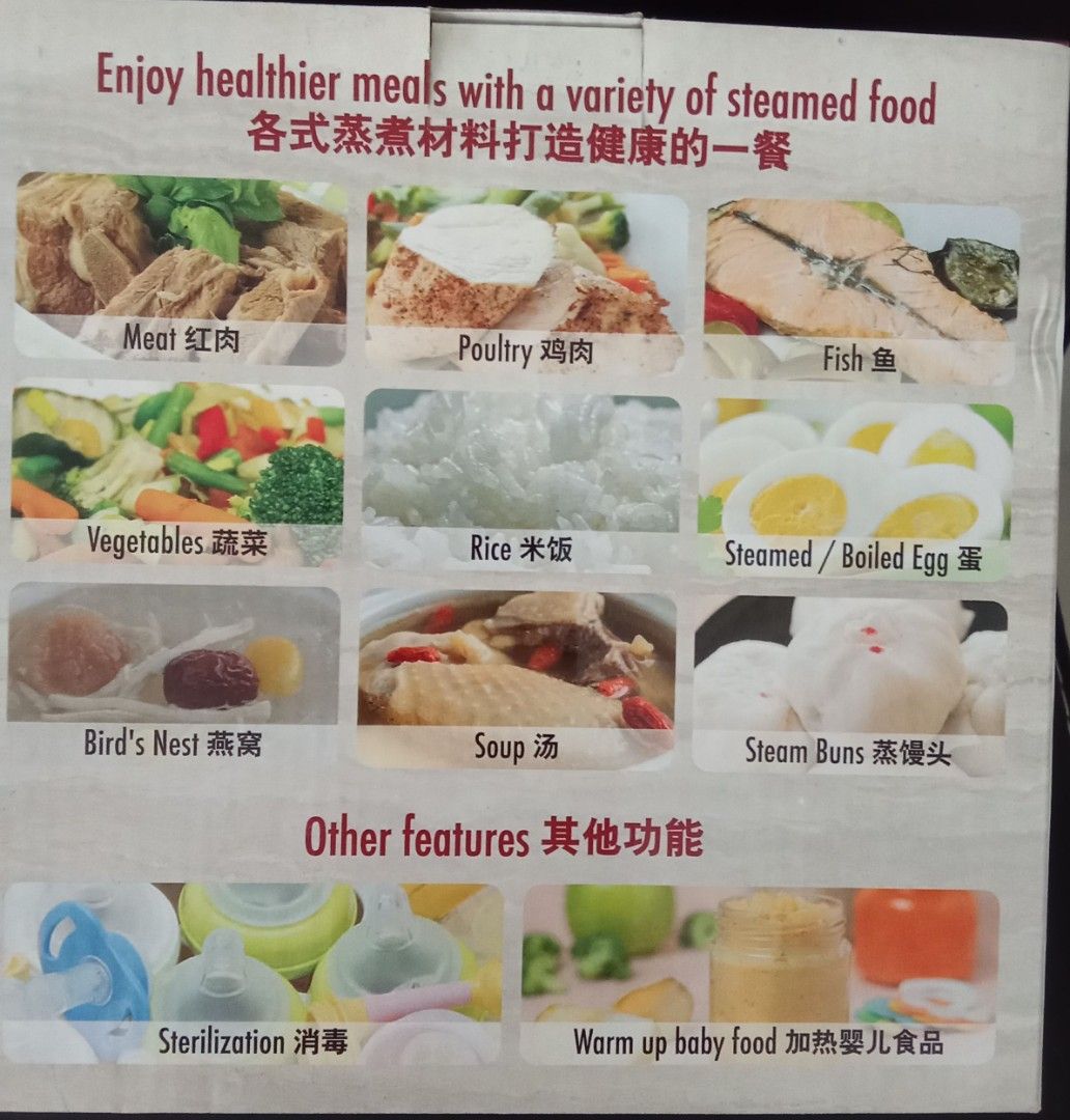 Eu Yan Sang Mighty 2 Tier Steamer, TV & Home Appliances, Kitchen ...