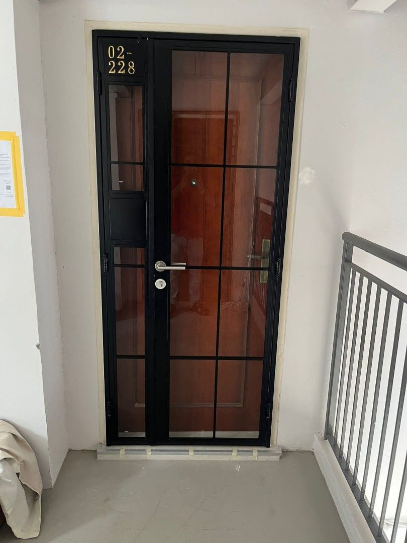 Glass gate and main door, Furniture & Home Living, Security & Locks ...