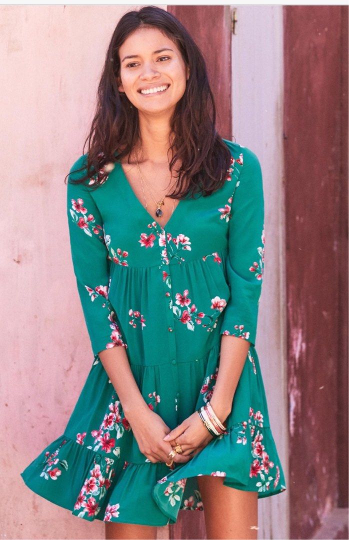 Green dress from Sezane, Women's Fashion, Dresses & Sets, Dresses on ...