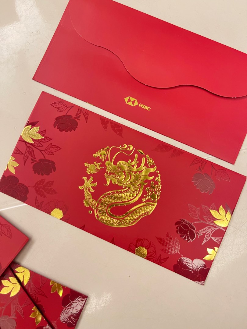 HSBC Red Packet 2024 / Ang Pow 10 pieces / Angpow Packet, Hobbies ...