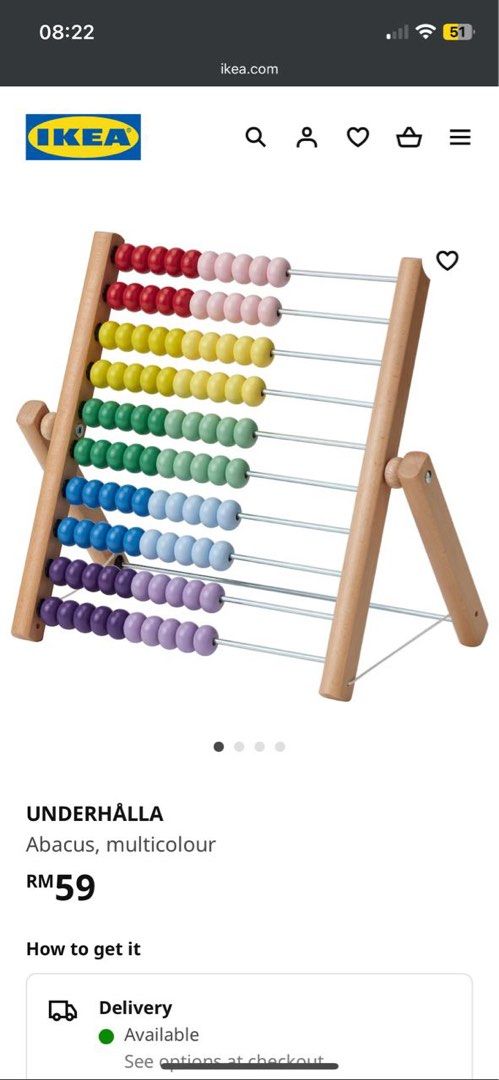 Ikea Toys Underhalla | Abacus, Hobbies & Toys, Toys & Games on Carousell