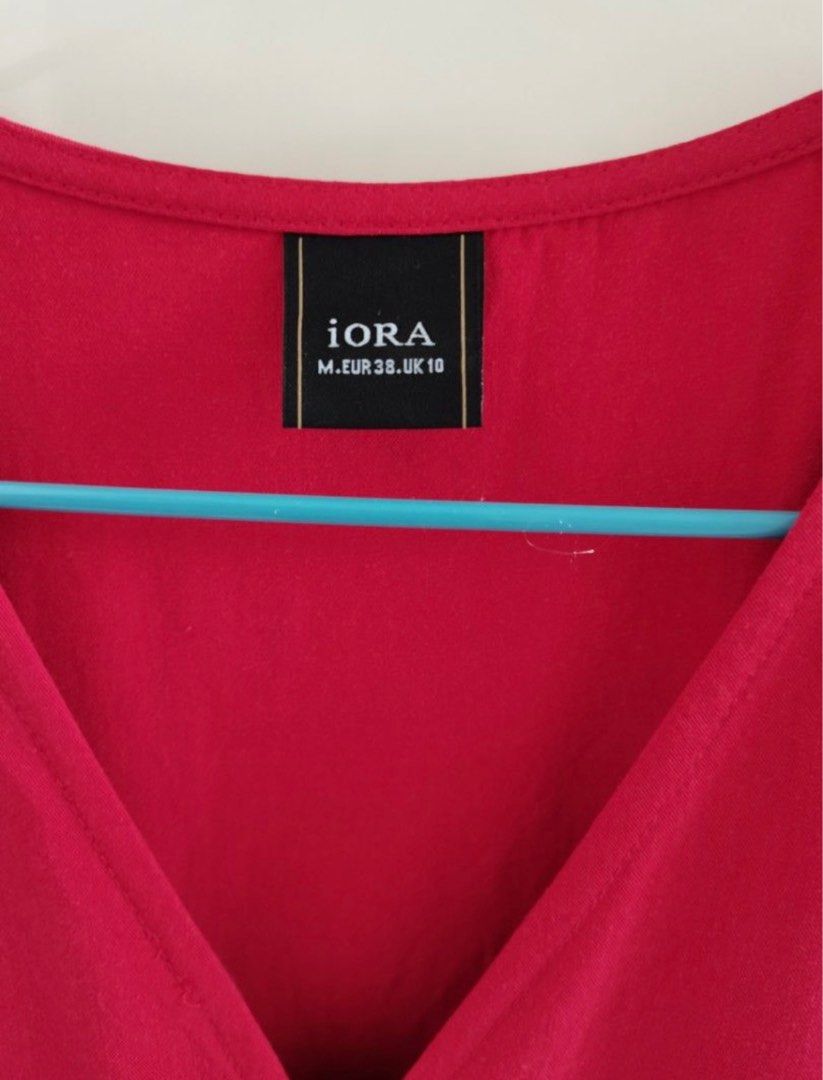 Iora Red Blouse, Women's Fashion, Tops, Blouses on Carousell