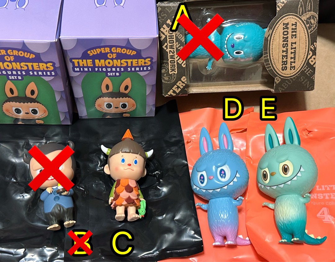 Kasing How2work H2W mini Labubu Zimomo The monsters Toysoul, 興趣及遊戲, 玩具 ...