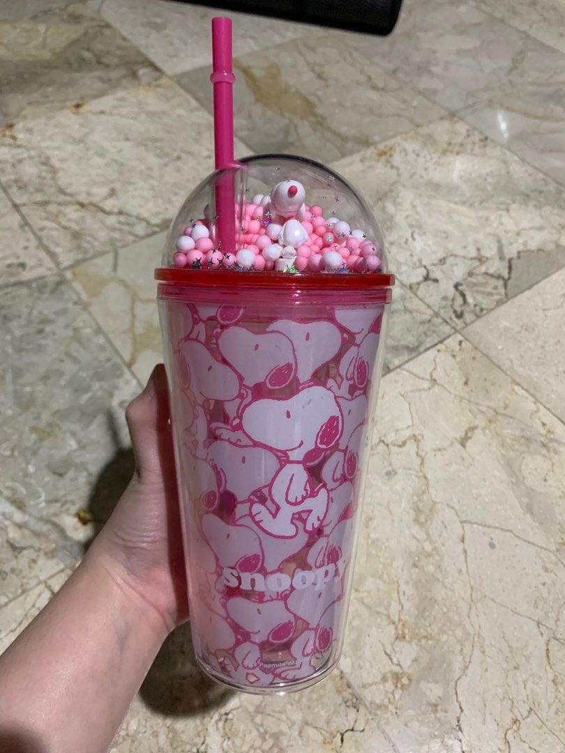 Miniso Snoopy Tumblr 600ml, Kitchen & Appliances di Carousell