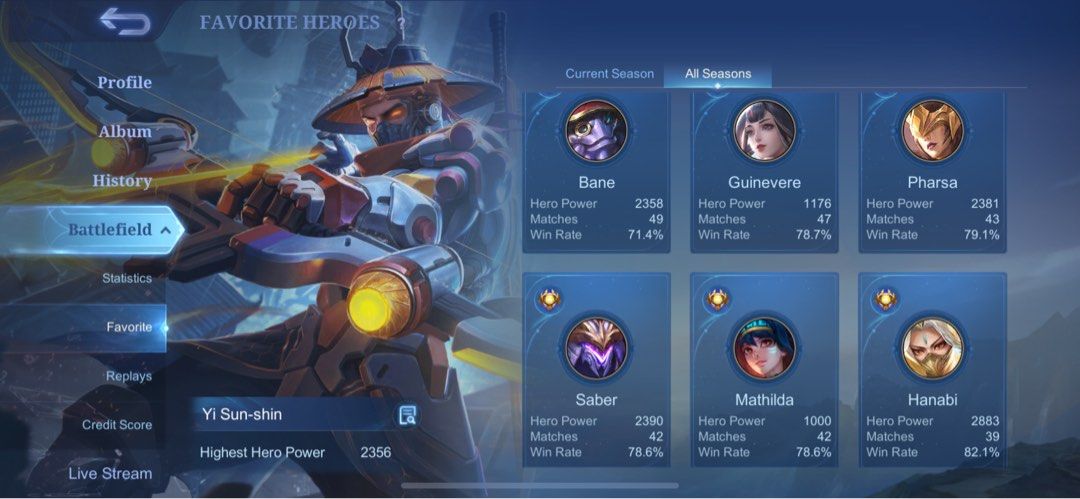 Mobile Legends Account, Video Gaming, Video Games, Others on Carousell