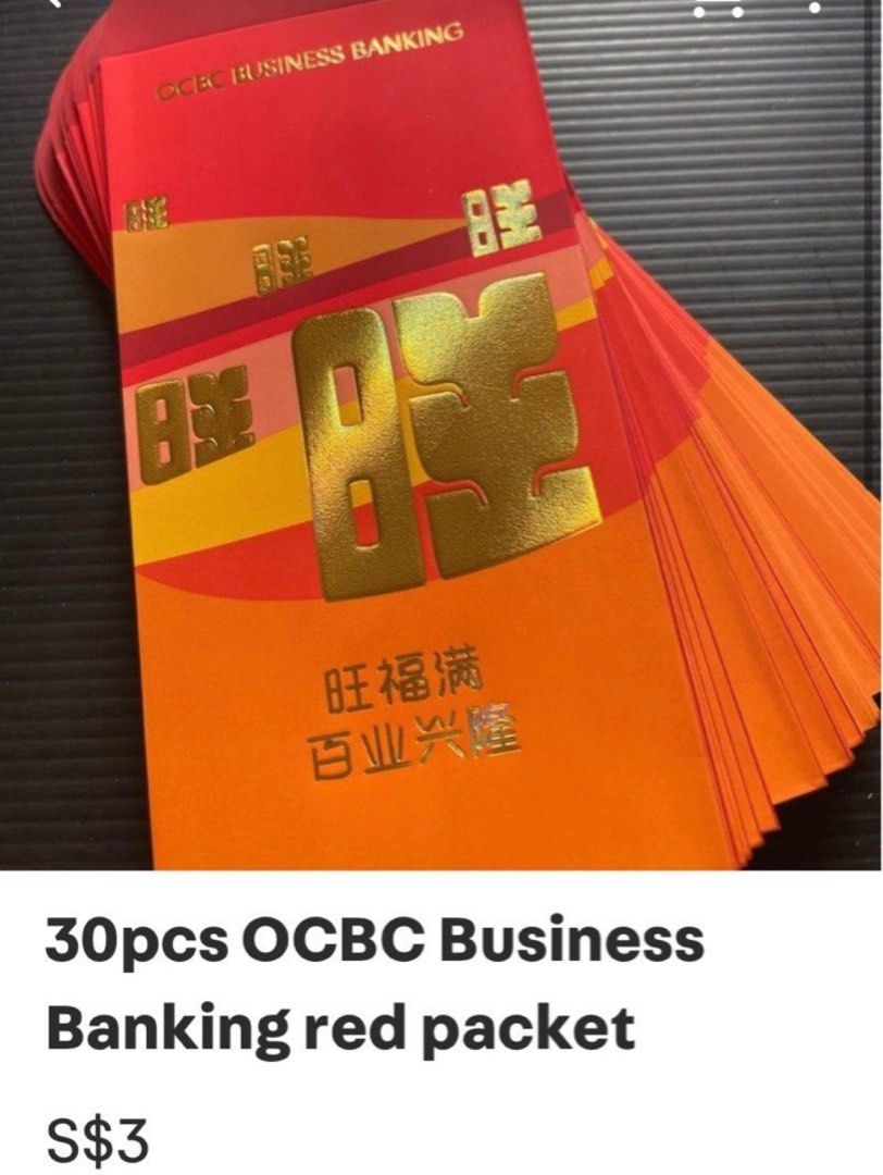 Ocbc standard chartered red packet angbao, Everything Else on Carousell