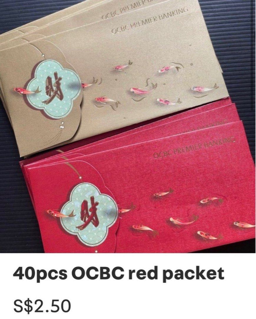 Ocbc standard chartered red packet angbao, Everything Else on Carousell