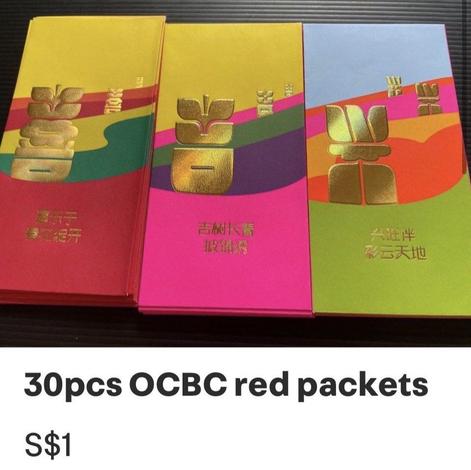 Ocbc standard chartered red packet angbao, Everything Else on Carousell