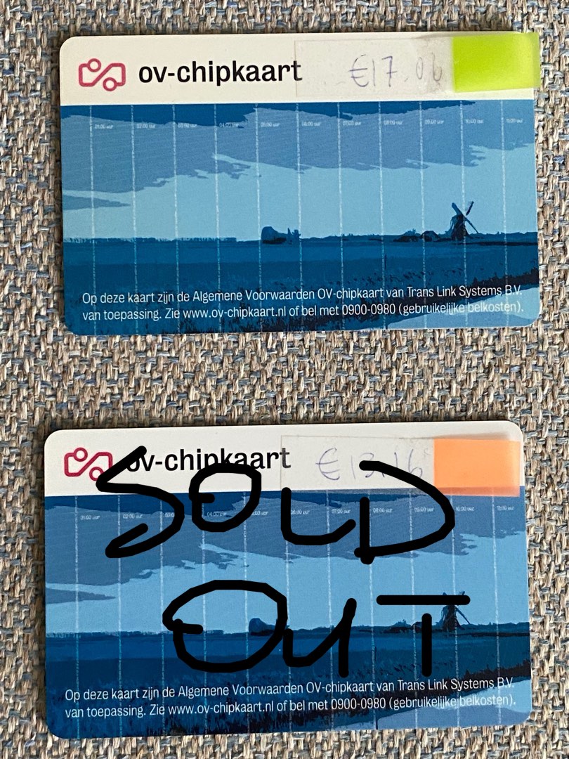 OV-chipkaart 荷蘭 交通 儲值卡 Amsterdam, 門票＆禮券, 機票及海外景點 - Carousell