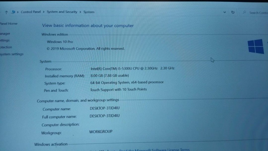 Panasonic 2 in one touch screen.Core i5 5th Generation Laptop .Ram 8gb ...