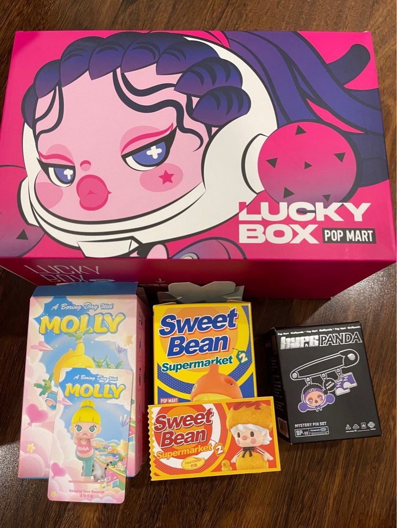POPMART LUCKY BOX | Sweet Bean, Molly, Skullpanda, Hobbies & Toys, Toys ...