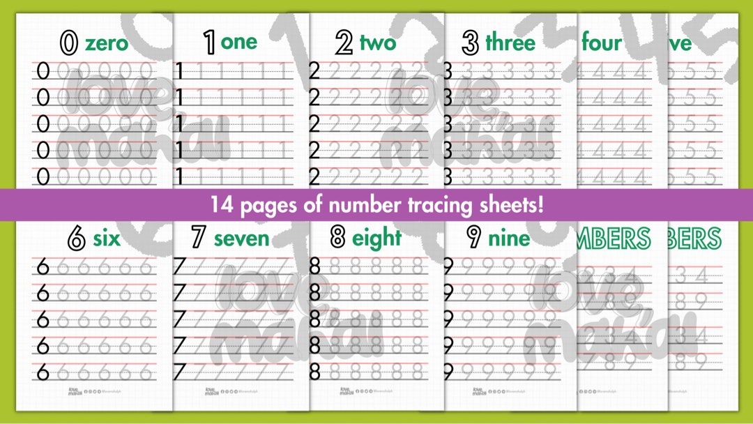 PRINTABLES | 123 Numbers Tracing Activity, Hobbies & Toys, Books ...