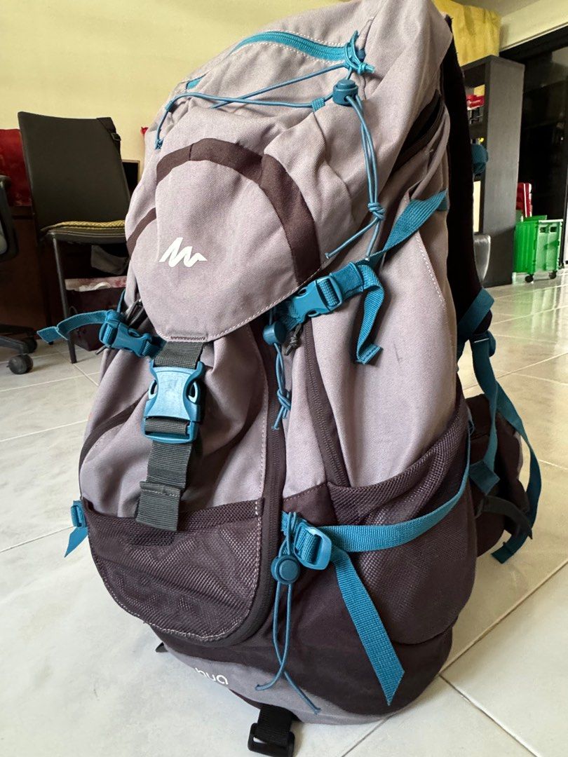 Quechua Forclaz 50L Hiking Backpack 50 litres Grey, Men's Fashion, Bags, Backpacks on Carousell