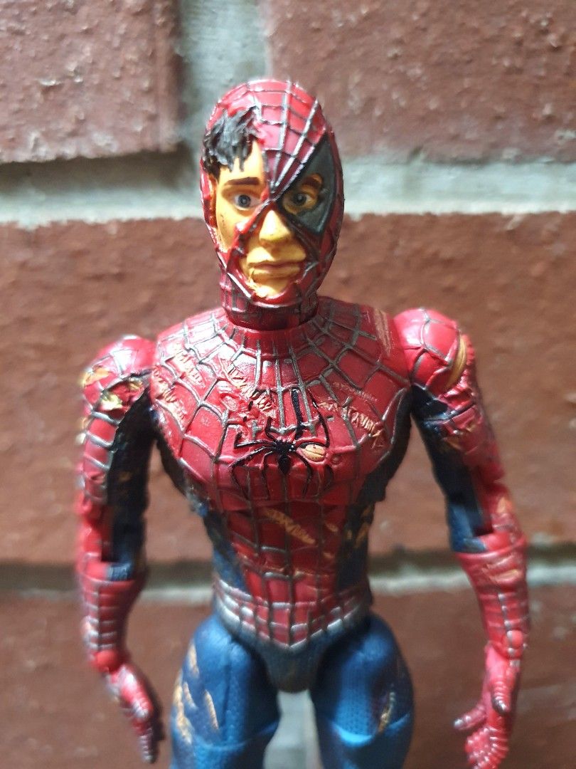 RARE ! Battle Damaged SpiderMan, Hobbies & Toys, Toys & Games on Carousell
