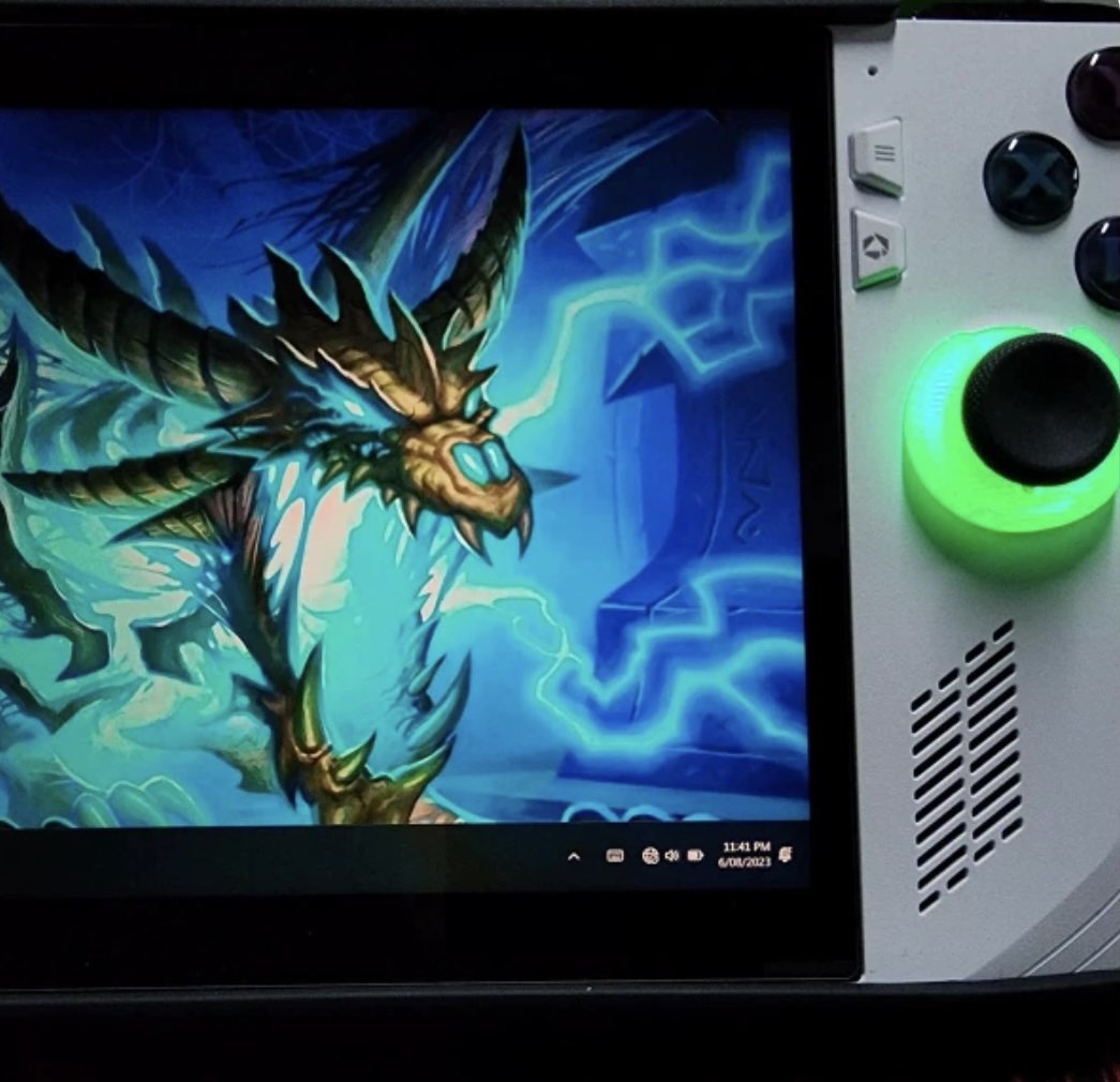 ROG Ally Joy con protector (grown in the dark), Video Gaming, Gaming ...