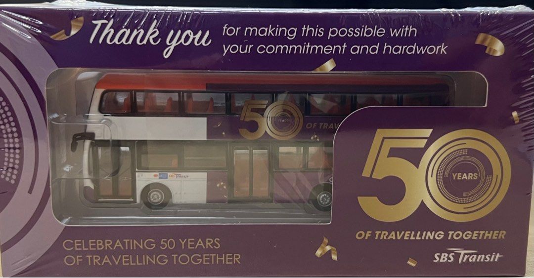SBST 50th Anniversary Bus Model, Hobbies & Toys, Toys & Games on Carousell