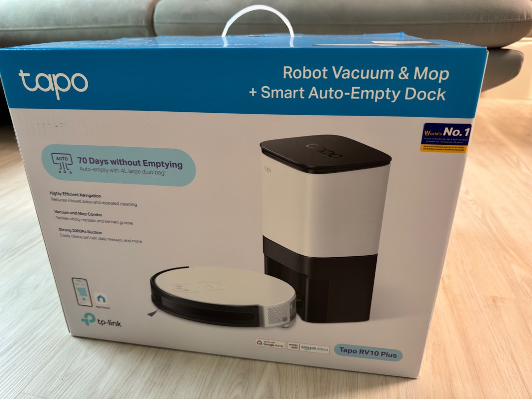 TP Link Tapo RV10 Plus Robot Vacuum+Mop, TV & Home Appliances, Vacuum ...